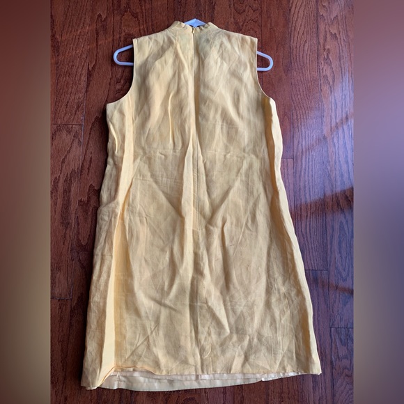 Talbots | Dresses | Talbots Linen Yellow Dress | Poshmark